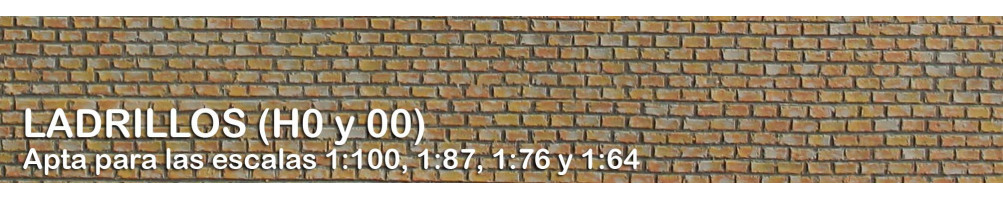 Self-adhesive 3D texture sheets for scale models H0 and 00
