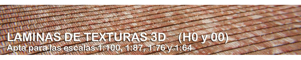 Self-adhesive 3D textures for scale modeling H0 and 00