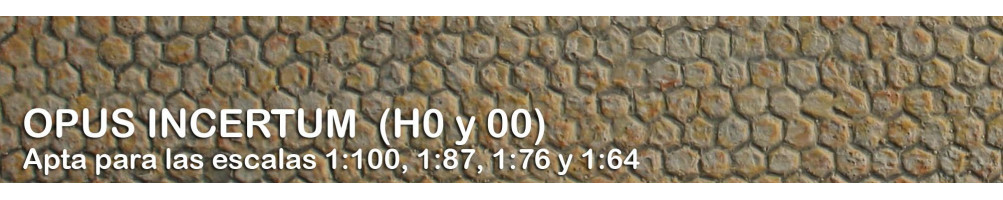 Self-adhesive 3D texture sheets for scale models H0 and 00